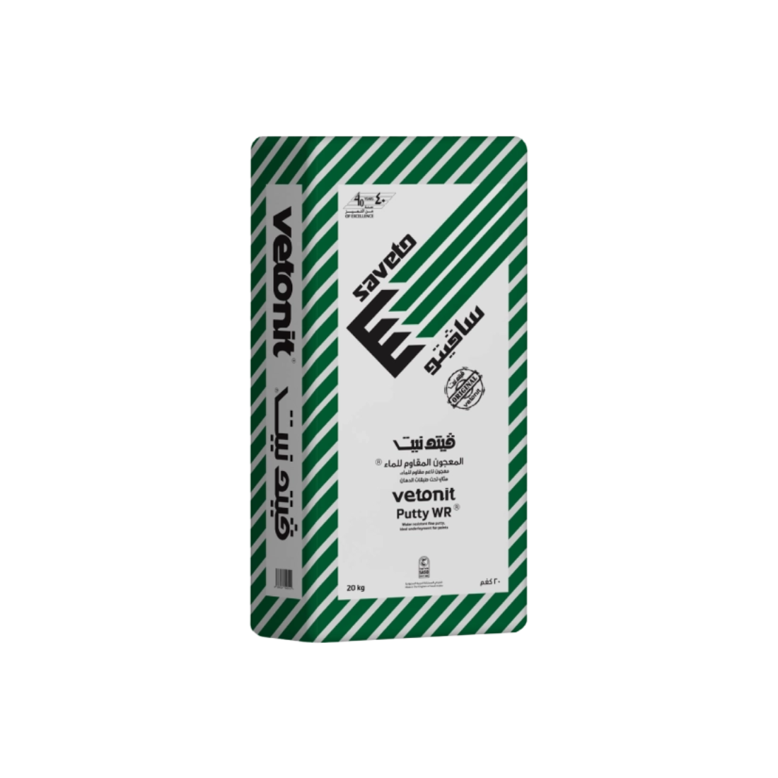 Saveto Vetonit Putty WR | 20kg White Smoothness | Madar